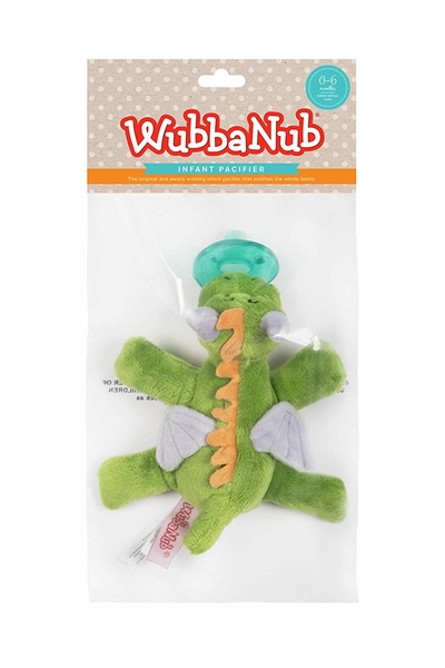 WubbaNub Infant Pacifier - Fairytale Dragon, Green Dragon | Hearts ...
