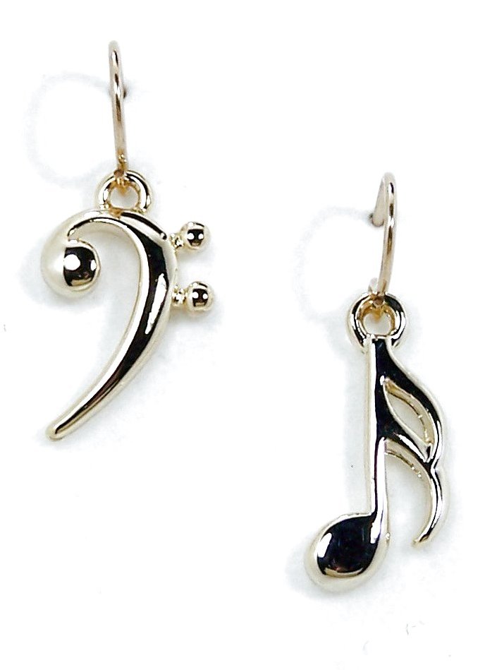 Bass Clef & Sixteenth Note Earrings | Music Lover's Earrings
