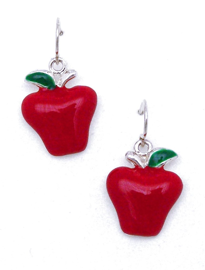 Red Apple Earrings | Teacher Earrings