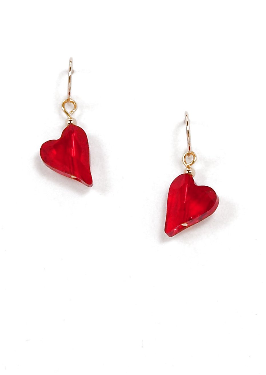 Swarovski Wild Red Heart Crystal Earrings