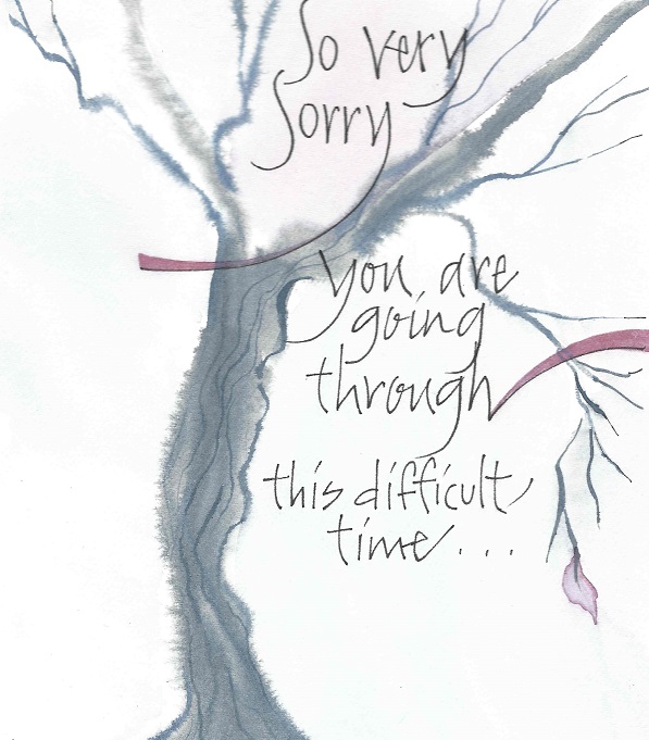 Any Occasion - Difficult Times Tree Greeting Card, message inside