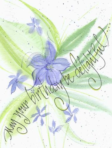 Birthday - Delightful Birthday Greeting Card, with message