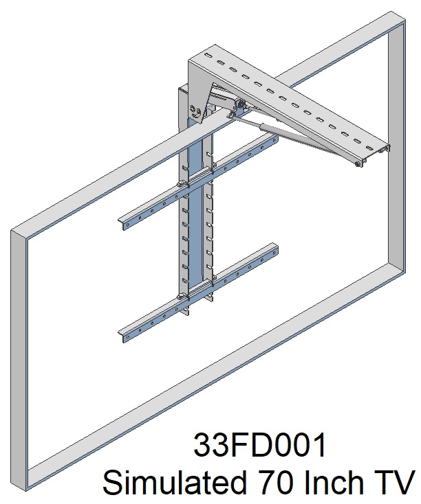 Pull Down Folding TV Ceiling Mount for 35 to 70 inch screens