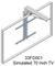 Pull Down Folding TV Ceiling Mount for 35 to 70 inch screens