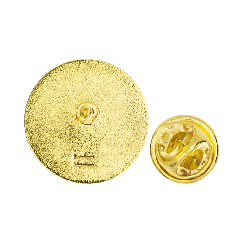 1-1/8 INCH TWO-TONE STAR PERFORMER WITH GLITTER DETAIL ENAMELED LAPEL PIN