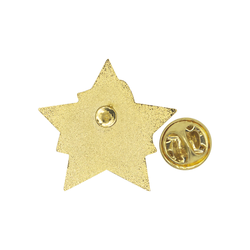 1-3/16 INCH 3D SAFETY STAR LAPEL PIN