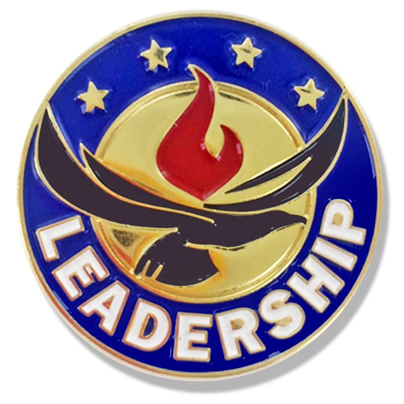 1 INCH DIAMETER LEADERSHIP LAPEL PIN