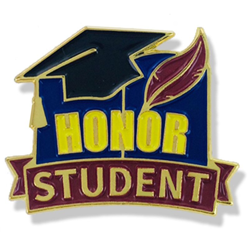 1 X 7/8 INCH HONOR STUDENT LAPEL PIN