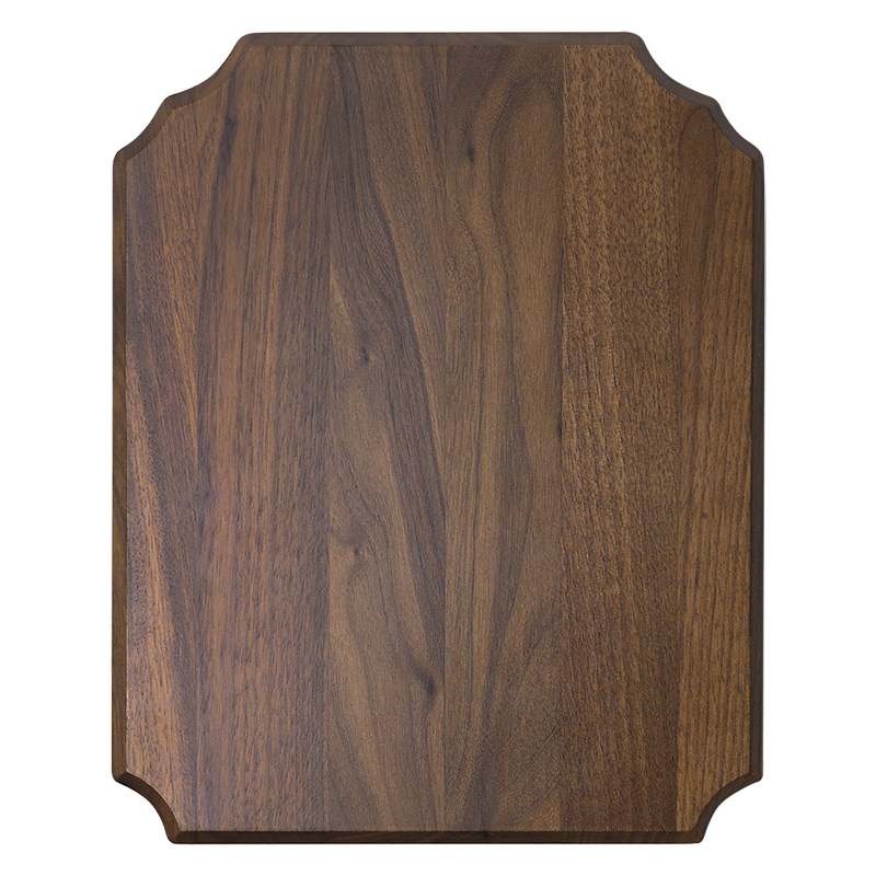 10-3/4 INCH GENUINE WALNUT FINISH ROUNDED CORNER PLAQUE BOARD