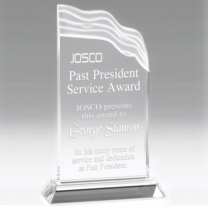 10 INCH CRYSTAL WAVE TROPHY