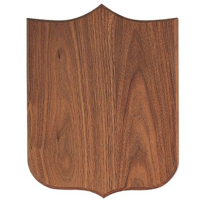 12 X 16 WALNUT VENEER 4 POINT SHIELD PLAQUE