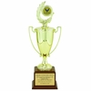 20-1/2 INCH TROPHY WITH 10-1/4 INCH GOLD CUP ON WALNUT BASE