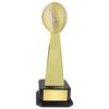 22 INCH BRIGHT GOLD FANTASY FOOTBALL TROPHY ON A BLACK WOOD BASE