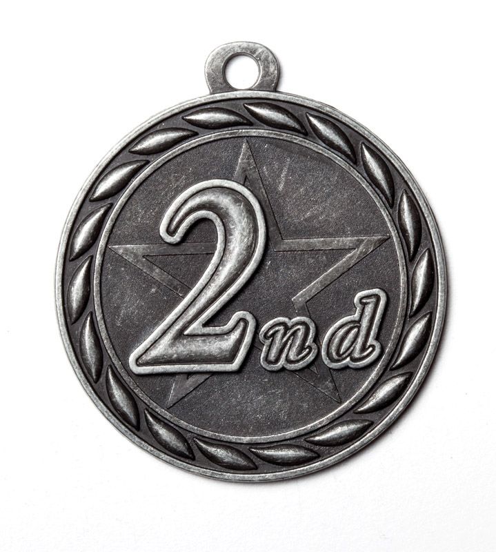 2ND PLACE MEDAL IN ANTIQUE SILVER