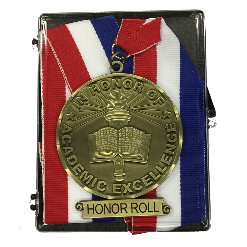 3 INCH IN HONOR OF ACADEMIC EXCELLENCE GOLD MEDAL