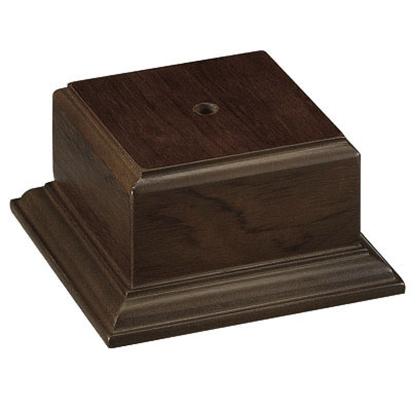 2-1/8 x 3-1/2 x 1-1/4 INCH WALNUT FINISH WOOD BASE