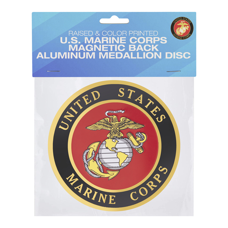 4 INCH ROUND RAISED AND COLOR PRINTED UNITED STATES MARINE CORPS ...