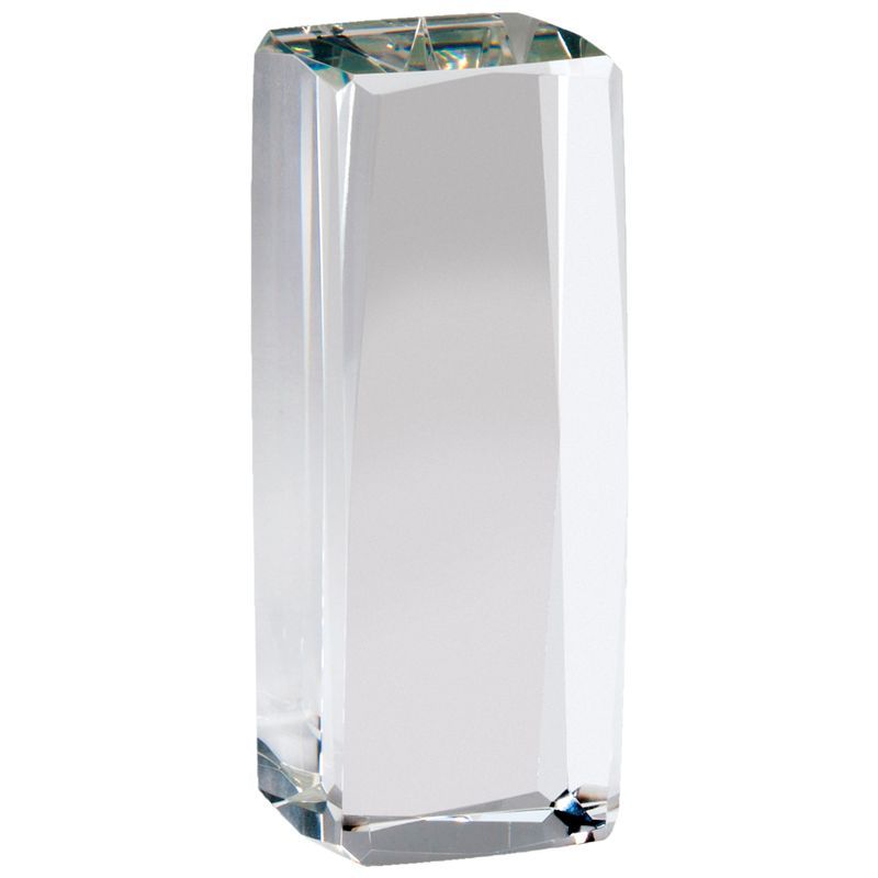 5-1/4 INCH OPTICAL CRYSTAL BLOCK TOWER AWARD