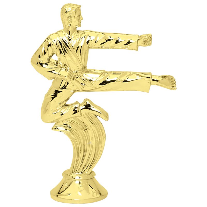 5 INCH GOLD PLASTIC MALE KARATE TROPHY FIGURE