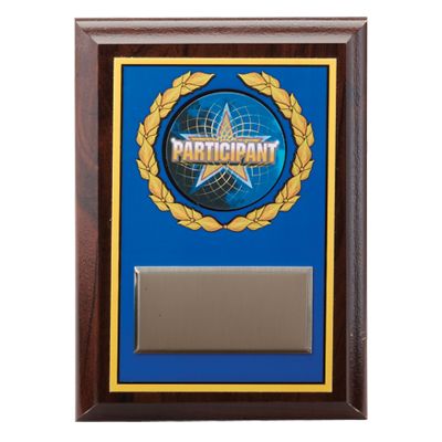 5 X 7 INCH BLUE DIGITAL PHOTO PLAQUE WITH GOLD ALUMINUM ENGRAVING PLATE ...
