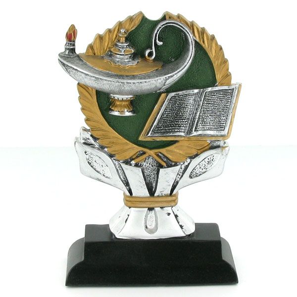 6 INCH RESIN LAMP OF LEARNING TROPHY WITHOUT PLATE