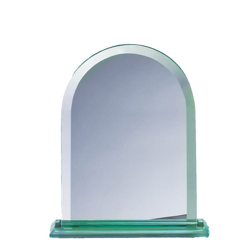 7 INCH ARCHED SHAPE JADE GLASS AWARD