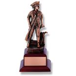 9-1/4 INCH MINUTEMAN TROPHY, ELECTROPLATED IN ANTIQUE BRONZE
