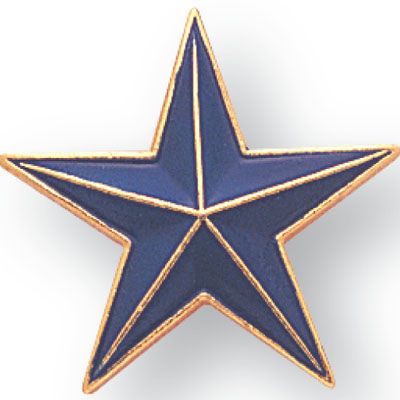 BLUE STAR PIN 7/8 INCH