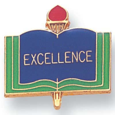 EXCELLENCE PIN ENAMELED, GOLD