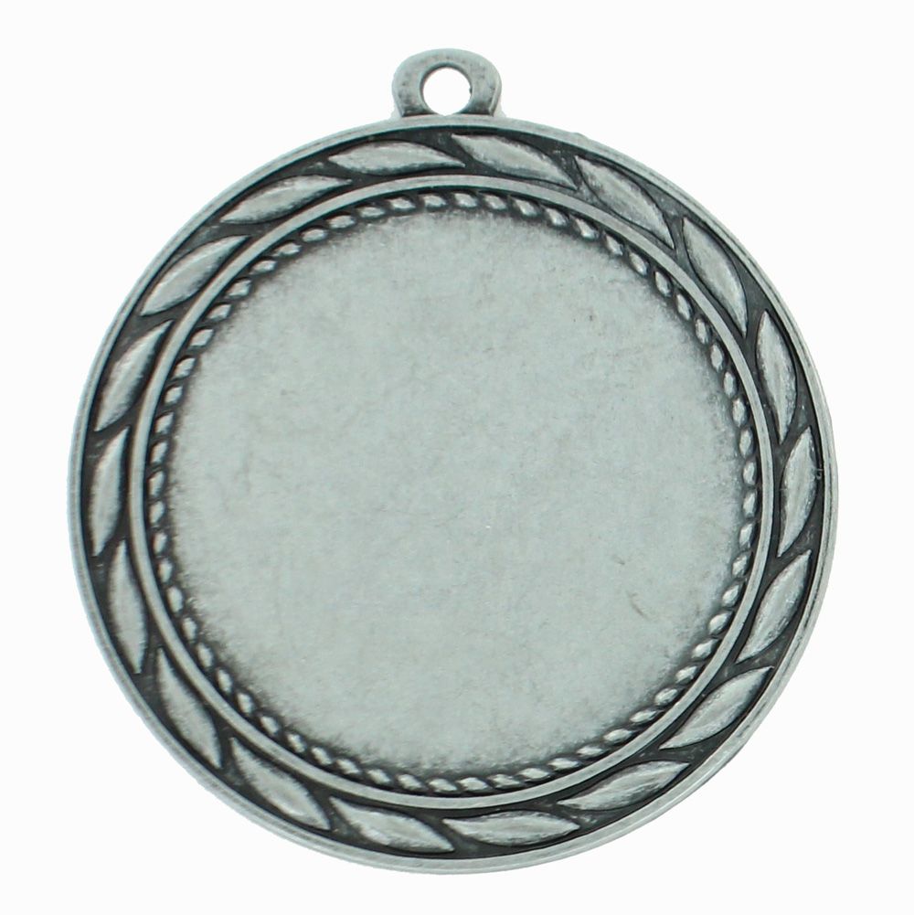 MEDAL FRAME WITH WREATH, HOLDS 2 INCH MEDALLION INSERT. SILVER FINISH 2 ...
