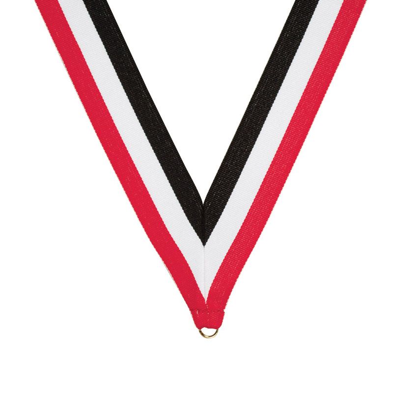 NECK RIBBON BLACK WHITE RED