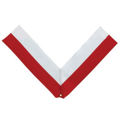 NECK RIBBON, RED AND WHITE