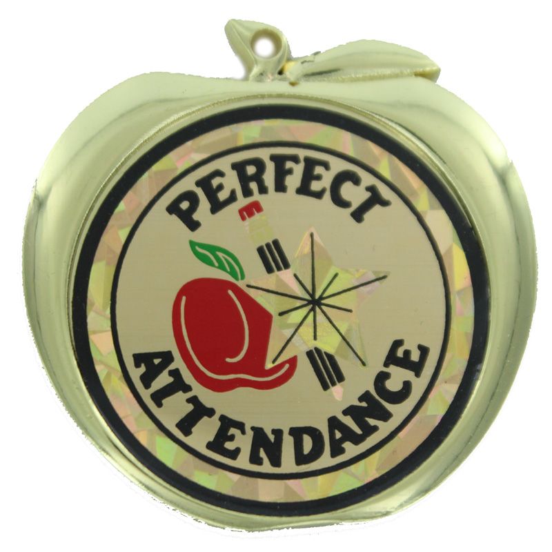 PERFECT ATTENDANCE APPLE MEDAL