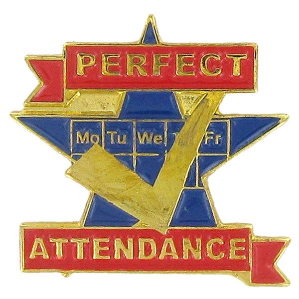 PERFECT ATTENDANCE PIN