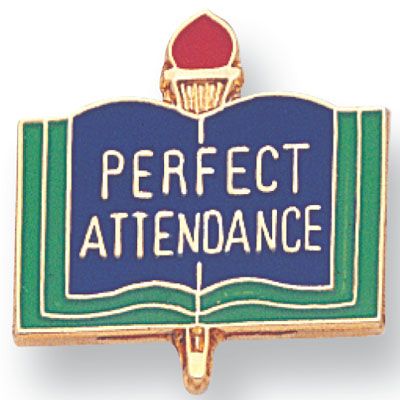 PERFECT ATTENDANCE PIN ENAMEL