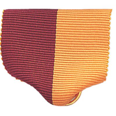 PIN BACK RIBBON, MAROON AND GOLD