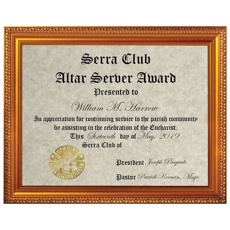 PLASTIC VICTORIAN FINISH CERTIFICATE FRAME-HOLDS 8-1/2 x 11 INCH ...