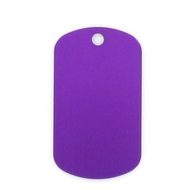 PURPLE ALUMINUM DOG TAG
