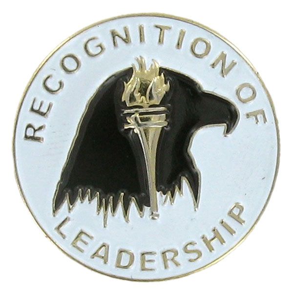 7/8 INCH ENAMELED RECOGNITION OF LEADERSHIP LAPEL PIN
