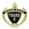 SERVICE AWARD PIN WITH RHINESTONE, 5 YEARS