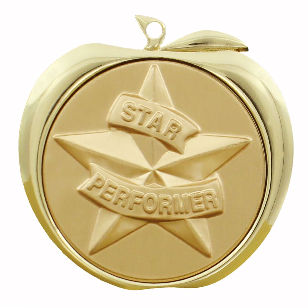 STAR PERFORMER APPLE MEDAL - GOLD, SILVER OR BRONZE