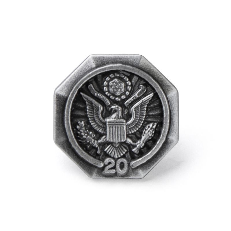 U.S. FEDERAL YEARS OF SERVICE SILVER PIN - 20 YEARS