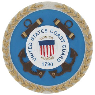UNITED STATES COAST GUARD SHIELD EMBLEM, PLAQUE MOUNT