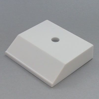 WHITE PLASTIC TROPHY BASE, SIZE 3 x 2-3/4 x 3-/4 INCH