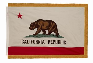 California State Indoor Flags Fringed California Flags