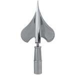 Chrome Spearhead Ornament Silver Spade Ornament