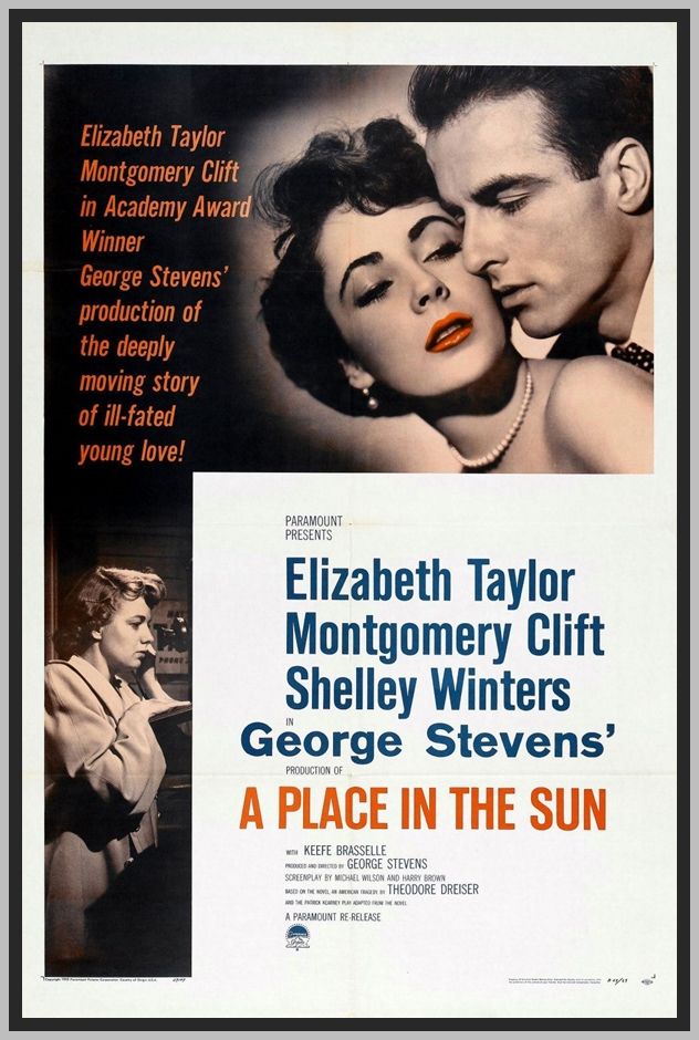 A PLACE IN THE SUN - COLORIZED - ELIZABETH TAYLOR - RARE DVD