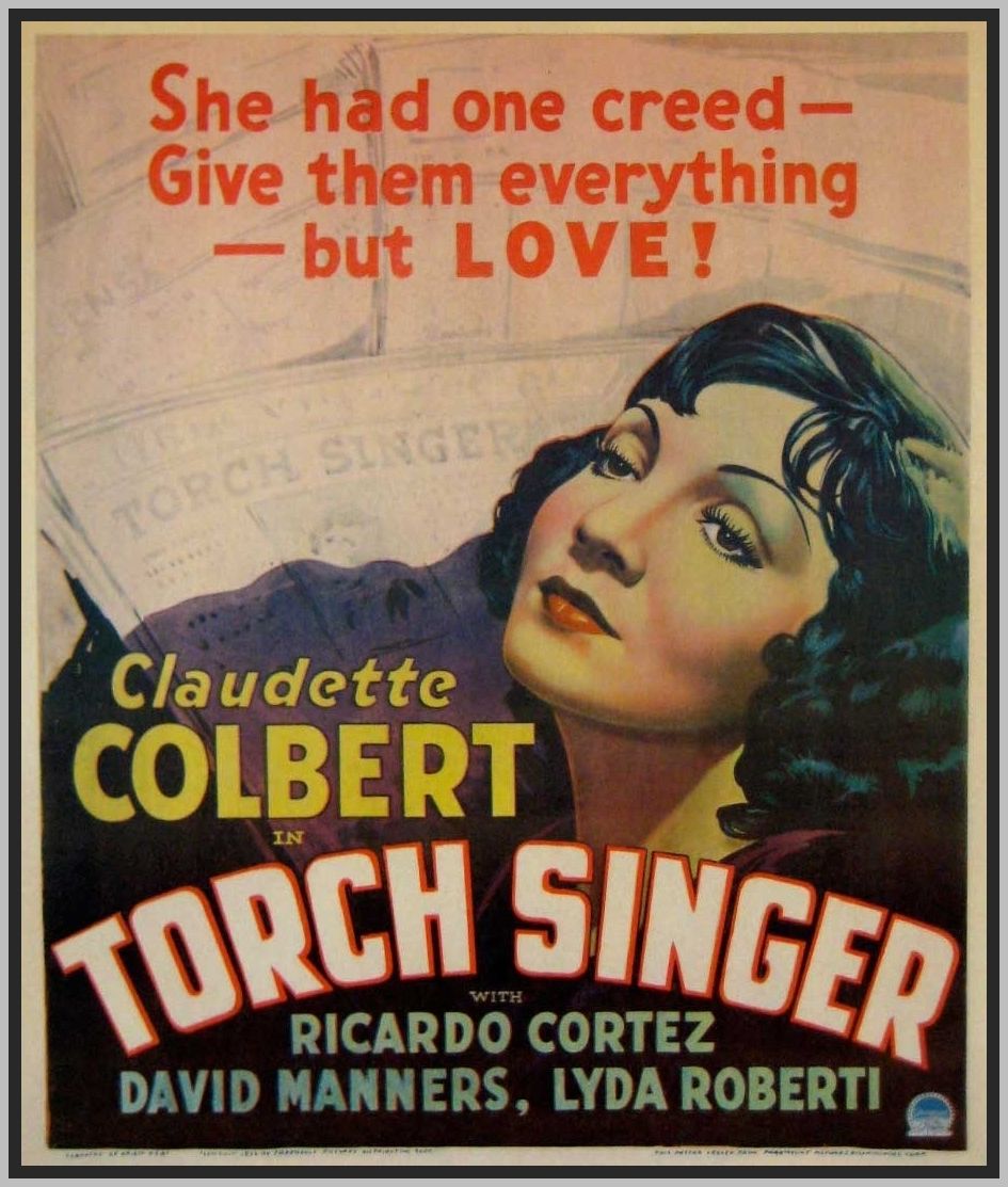 THE TORCH SINGER - 1933 - CLAUDETTE COLBERT - RARE DVD
