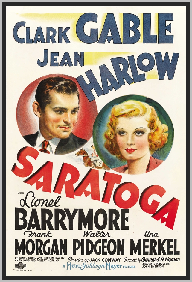 SARATOGA - C0L0RIZED - 1937 - CLARK GABLE - RARE DVD