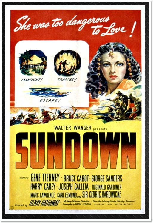 SUNDOWN - 1941 - WITH GENE TIERNEY - RARE DVD